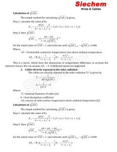 Current Carrying Capacity Calculation - Siechem