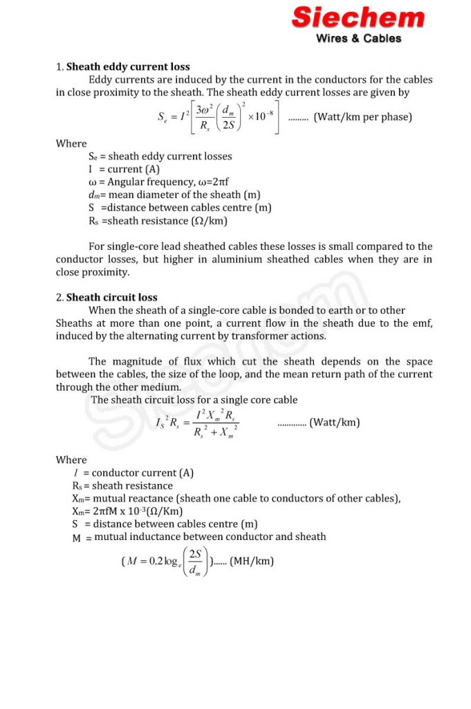 Electrical Losses Calculation - Siechem