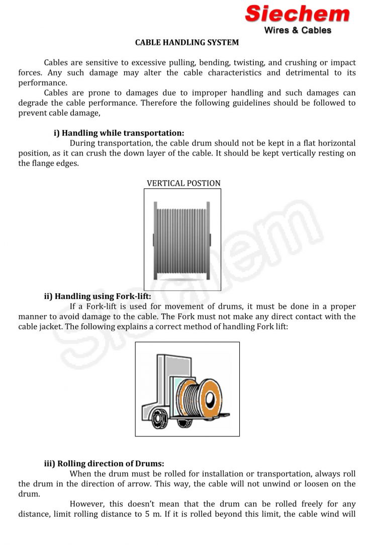 Cable Handling System - Siechem