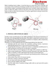 Cable Installation Procedure - Siechem