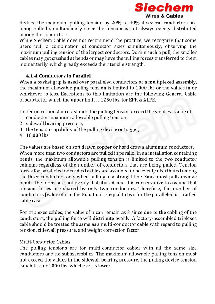 Cable Installation Procedure - Siechem