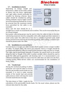 Cable Installation Procedure - Siechem