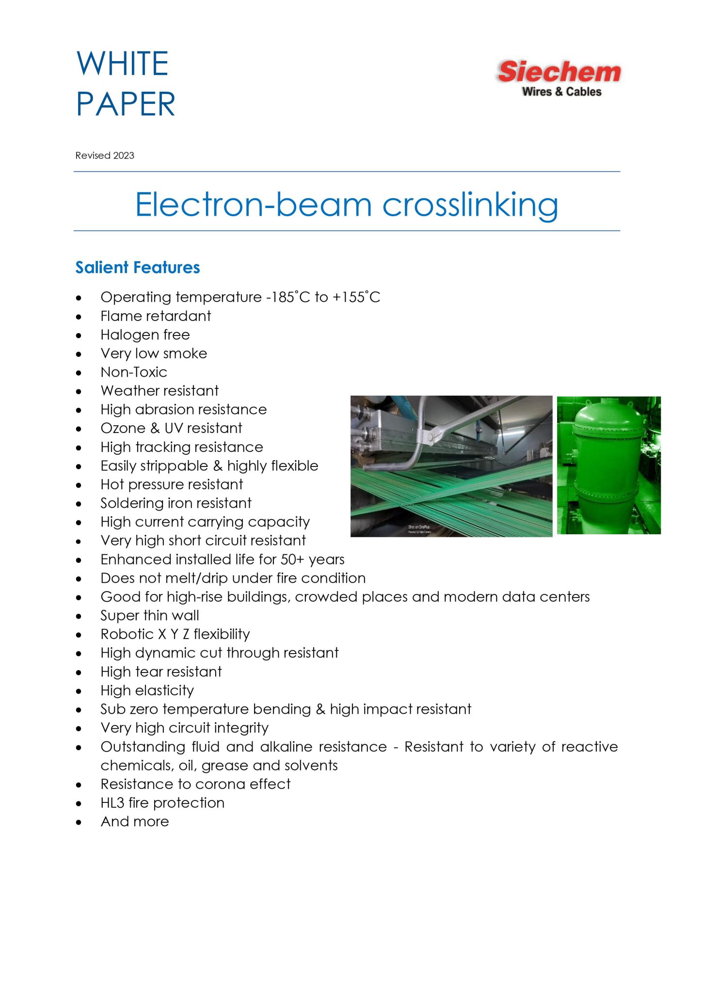 White Paper: Electron-Beam Crosslinking - Siechem