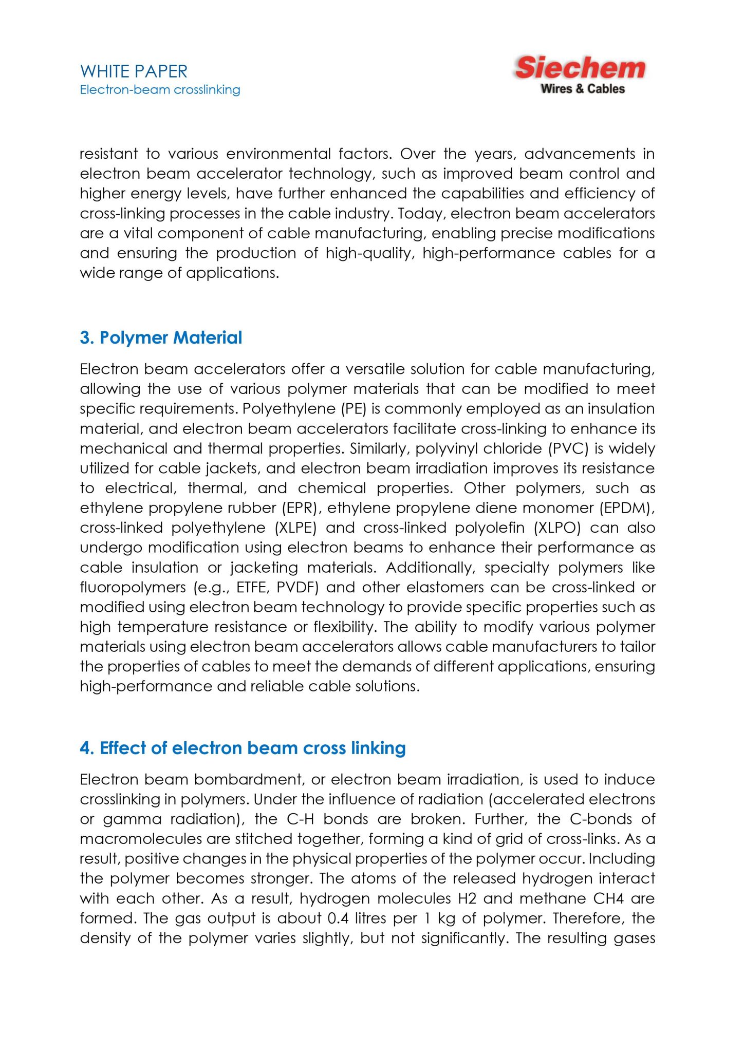 White Paper: Electron-Beam Crosslinking - Siechem