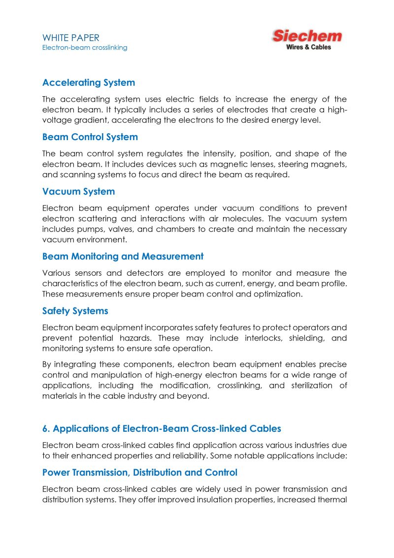 White Paper: Electron-Beam Crosslinking - Siechem