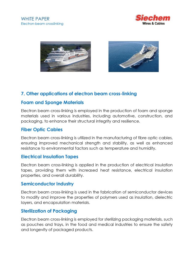 White Paper: Electron-Beam Crosslinking - Siechem